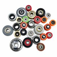 China Corrosion Resistant Sturdy Sliding Door Roller Ball Bearing Pulley Nylon POM Plastic Coated 608zz Shutter Roller for sale