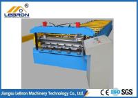 China PLC Control Corrugated Roof Sheet Roll Forming Machine 10-16m/min 20 Roller Stations for sale