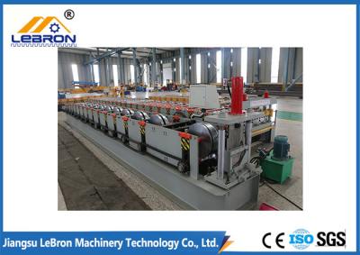 China White Blue Rain Gutter Roll Forming Machine 14-16 Rollers 4kW Motor 380V for sale