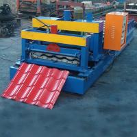 China Color Steel Glazed Tile Roll Forming Machine 16 Rollers 5.5kw PLC Control CE ISO9001 for sale