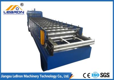 China High Durability Glazed Tile Roll Forming Machine , Blue Step Tile Roll Forming Machine for sale