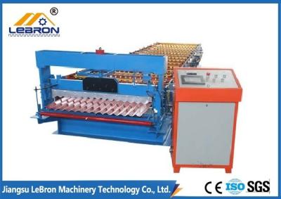 China GI GP Material Corrugated Sheet Roll Forming Machine , Corrugated Sheet Metal Machine for sale