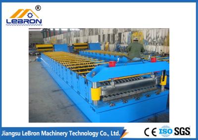 China PLC Control Corrugated Sheet Roll Forming Machine , Corrugated Iron Roller Machine for sale