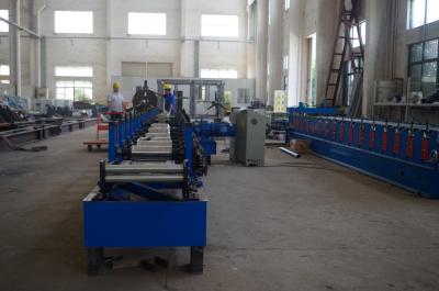 China Metal Gutter Roll Forming Machine 0.3-0.8mm Thickness 15-20m/min Speed PLC Control for sale