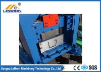 China Blue Color Gutter Roll Forming Machine , PLC Control Seamless Gutter Equipment for sale