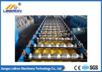China PLC Control Glazed Tile Roll Forming Machine , Hydraulic Cut Roof Tile Making Machine for sale