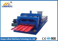 China PLC Control Glazed Tile Roll Forming Machine , Hydraulic Cut Roof Tile Making Machine for sale