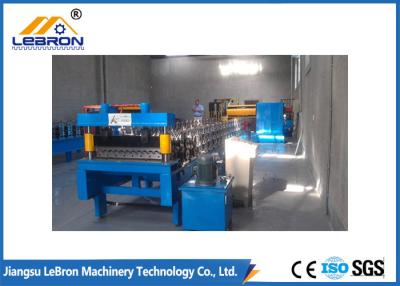 China High Efficiency Blue Color Corrugated Forming Machine 21 Rollers 5.5KW Mitsubishi PLC for sale