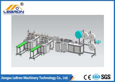 China PLC Control Surgical Mask Making Machine 220V 55-70pcs/min Medical Face Mask Production Line for sale