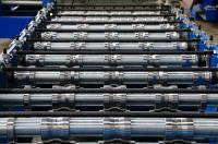 China Hydraulic Trapezoidal Roofing PPGI Sheet Roll Forming Machine 0.3-0.8mm 914-1450mm for sale