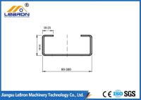 China Heavy Duty C Purlin Roll Forming Machine 380V 20m/min Pre Punching for sale