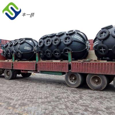China Marine Inflatable Floating Yokohama Pneumatic Rubber Fender With Chain Net for sale