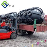 China Marine Inflatable Floating Yokohama Pneumatic Rubber Fender With Chain Net for sale
