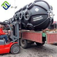 China Marine Inflatable Floating Yokohama Pneumatic Rubber Fender With Chain Net for sale