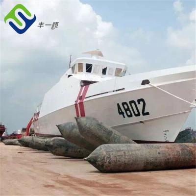 China Marine Ship Houseboat Vessel Pontoon Pulling Moving Launching Salvage Inflatable Tubes Rubber Airbag for sale