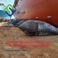 China Florescence Marine Ship Launching Airbag Black Color for sale
