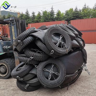 China Floating Pneumatic Rubber Fender Marine Ship Fenders With Chain And Tyre Net for sale