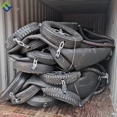 China Florescence Marine Pneumatic Rubber Fender D3.3L6.5m For Ship Berthing for sale