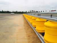 China Roadway Safety Highway Barrier Crash Rolling Guardrail Roller Barrier for sale