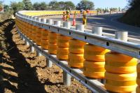China Roadway Safety Highway Barrier Crash Rolling Guardrail Roller Barrier for sale