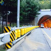 China Traffic Safety ISO EVA Buckets Rolling Guardrail PU PVC Roller Barrier For Highway for sale