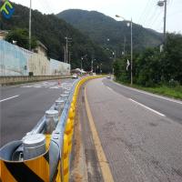 China Traffic Safety ISO EVA Buckets Rolling Guardrail PU PVC Roller Barrier For Highway for sale