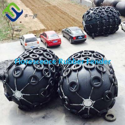 China Fluorescence Floating Inflatable Dock Tire Chain Pneumatic Rubber Fender for sale