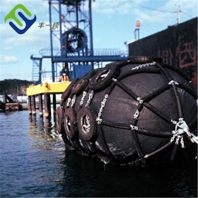 China Marine Ship Dock Pneumatic Rubber Fenders With Chain And Tyres for sale