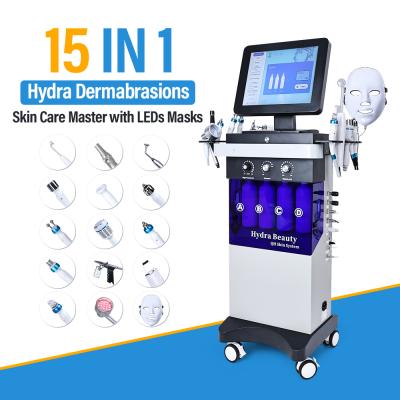 China Promotion 15in1 Skin Care Blackhead Removal Face Lift Hydra Beauty Facial Machine for sale