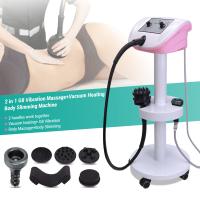 China 2024 2 in 1 pink G8 Vibration Body Massage Vacuum Heating Slimming Machine with Stand for sale