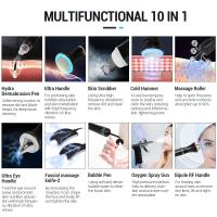 China Portable Hyro H2o2 Small Bubble Hydra Aqua Peel Facial Machine 10 in 1 for sale
