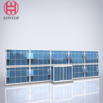 China Temporary Glass Wall Workshop / Warehouse Prefab Container House Hot Sale for sale
