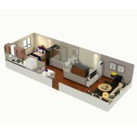 China Zontop Low price 2 bedroom Prefabricated Modern homes design Container House with bathroom for sale
