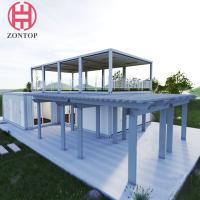 China Zontop small prefab flat pack cabin modern luxury buildings portable Prefab modular shipping container Houses home for sale