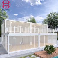 China Zontop small prefab flat pack cabin modern luxury buildings portable Prefab modular shipping container Houses home for sale