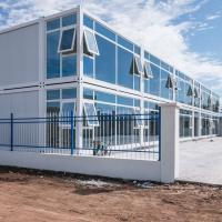 China Zontop Materials Bolt 20 Ft Well Camp Glass Foldable Tiny Folding Install Prefab Two Story Steel Prefab Container Houses for sale