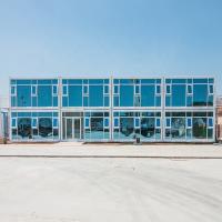 China Zontop Materials Bolt 20 Ft Well Camp Glass Foldable Tiny Folding Install Prefab Two Story Steel Prefab Container Houses for sale