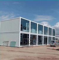 China Zontop Materials Bolt 20 Ft Well Camp Glass Foldable Tiny Folding Install Prefab Two Story Steel Prefab Container Houses for sale