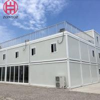 China Zontop China Factory Design For Large Space Building Flat Packed Prefab Shipping Container House for sale