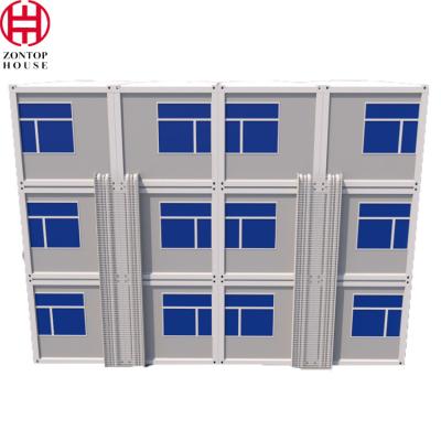 China Zontop China 4 Bedrooms Luxury Prefabricated Modern Quick Concrete 20ft Container Homes 2 Story Prefab House for sale
