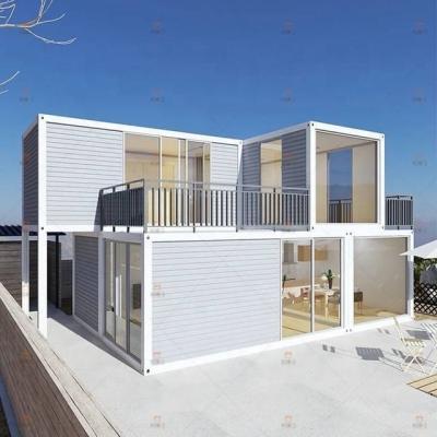 China Zontop Modern Luxury Quick Concrete Ready Prefabricated 4 Bedrooms Glass  Prefab Homes Bolt Container House for sale