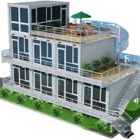 China Zontop  Modern Living Portable 20 Ft 40ft  China Flat Packed Living Container Homes Luxury House for sale
