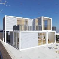 China Zontop Modern Living 40ft Luxury Flat Pack China Prefab Homes Bolt  Prefabricated Expandable Container House for sale