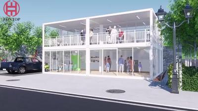 China Flat Pack Fully Furnished  Stackable Container Homes Luxury 40 Feet for sale