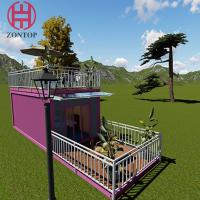 China Zontop Modern Living 40ft Luxury Flat Pack China Prefab Homes Bolt  Prefabricated Expandable Container House for sale