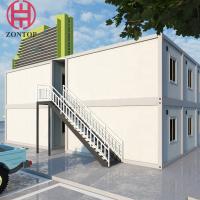 China Zontop Modern Luxury  Easy Assemble Steel Prefabricated 2 Story Frame 20ft 40 Ft  Shipping Container House for sale