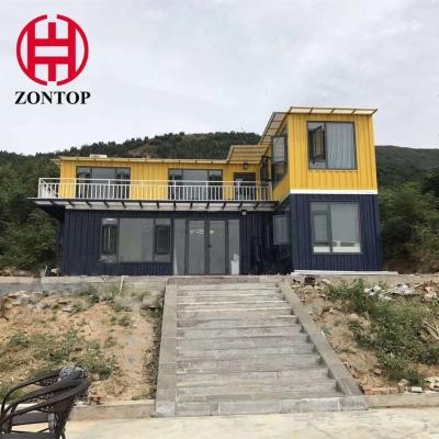 China Zontop Factory Sale Shipping Container Homes Sandwich Panel Mexico Prefab Container House for sale