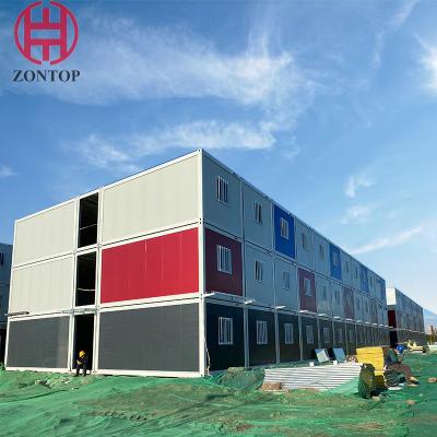 China Zontop China Factory Supply Light Stainless Steel Frame Earthquake  Two Storey Prefab Container  Houses for sale
