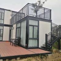 China Zontop Modern Luxury Quick Concrete Ready Prefabricated 4 Bedrooms Glass  Prefab Homes Bolt Container House for sale