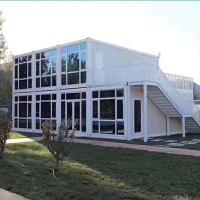 China Zontop Modern Luxury Quick Concrete Ready Prefabricated 4 Bedrooms Glass  Prefab Homes Bolt Container House for sale